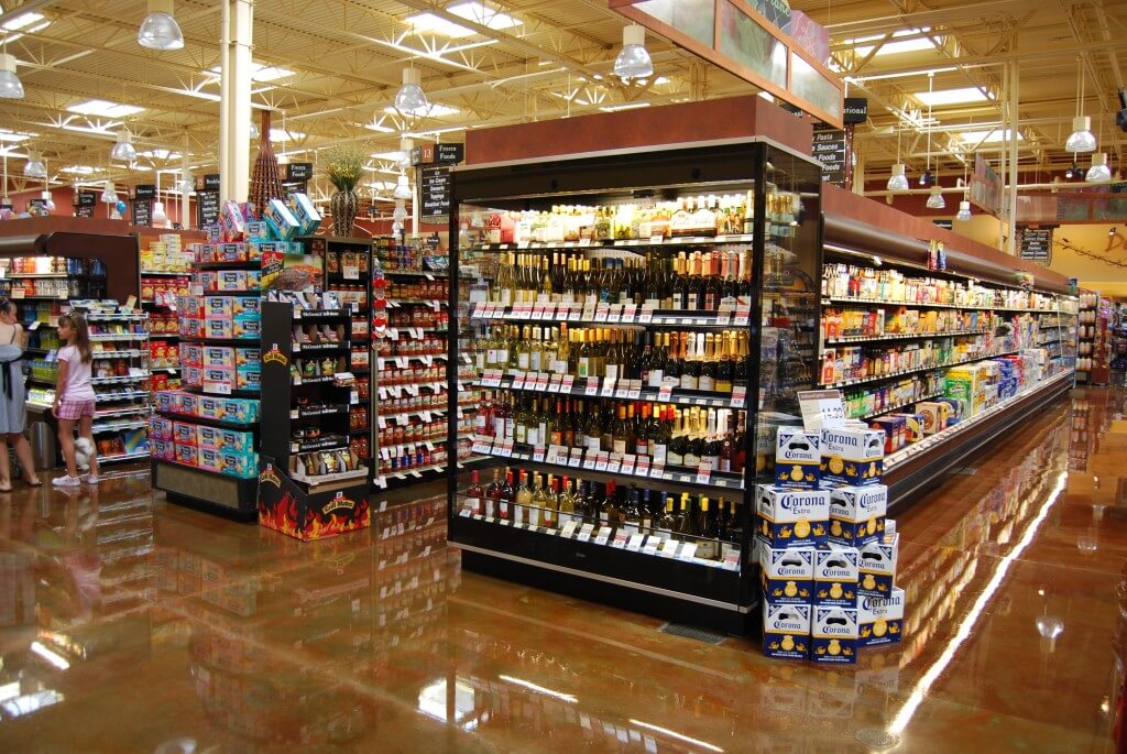 6-Foot Open Wine Display Case - Crafted by Borgen Systems